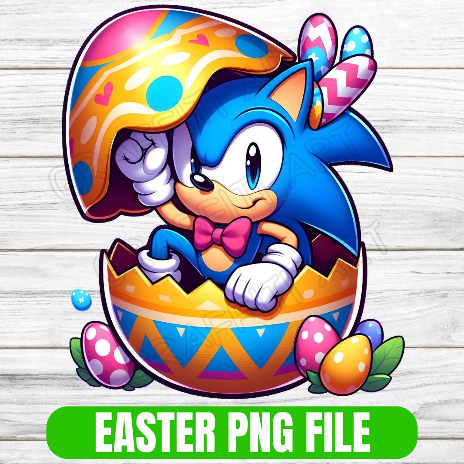 Sonic the Hedgehog Easter PNG, Sonic Easter Shirt Sublimation Design, Kawaii Easter PNG, Kids ...