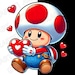 Toad Valentine PNG: Super Mario Kids Cartoon (digital Download) - Etsy
