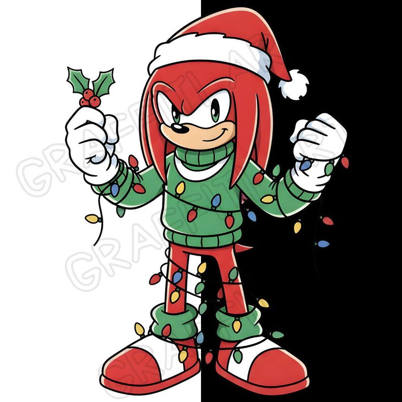 Christmas Sonic PNG: High-resolution Clipart (digital Download - Etsy