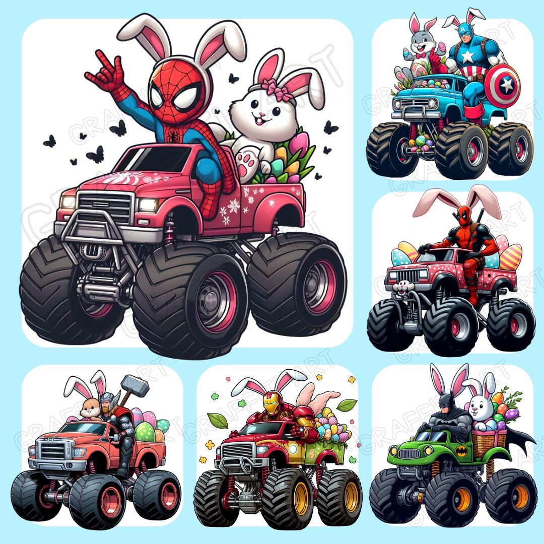 Easter Hero Truck PNG, Super Hero Easter PNG, Spidey Easter Shirt ...