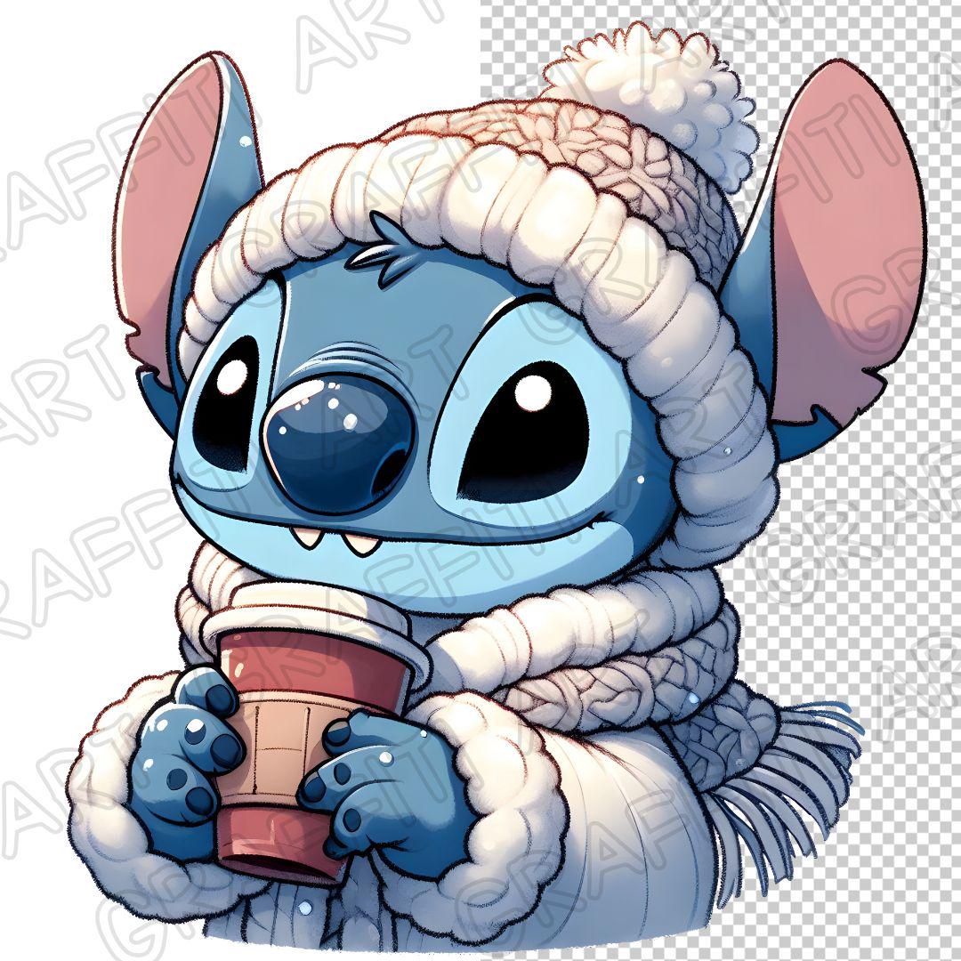 Stitch Winter PNG Bundle: Christmas Cartoon Sublimation (digital ...