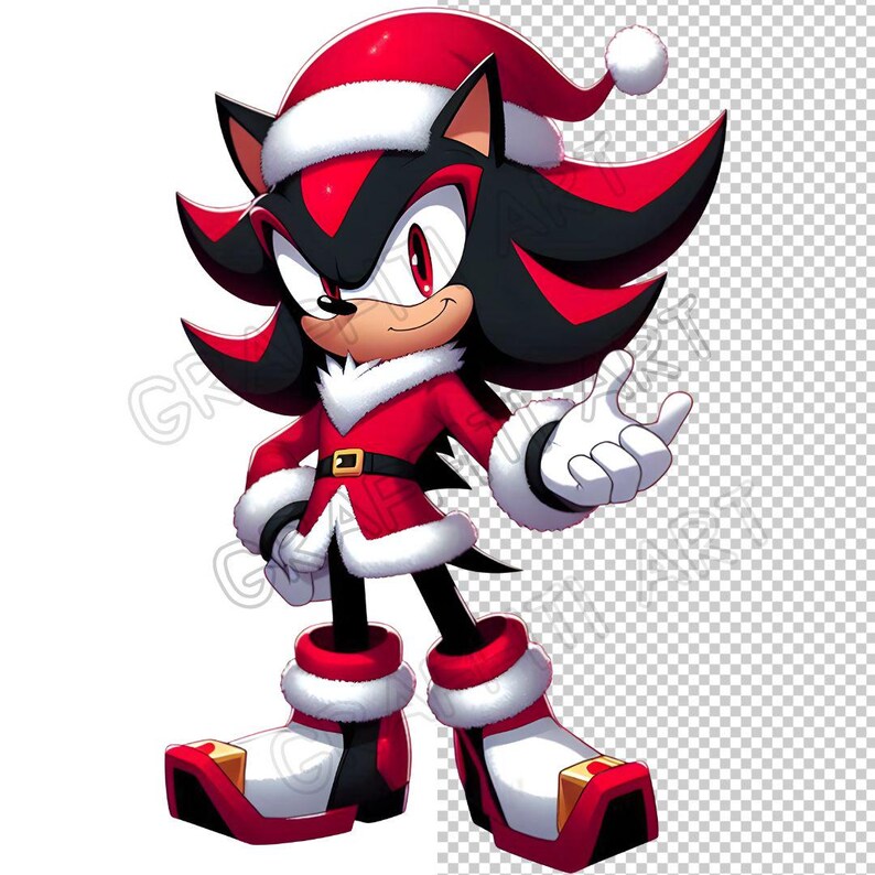 Christmas Sonic PNG: High-resolution Clipart for Kids - Etsy