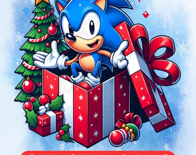 Christmas Sonic PNG: Sublimation Design for Kids (digital Download) - Etsy