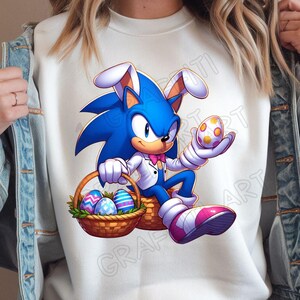 Sonic Easter PNG: Kawaii Cartoon Design (digital Download) - Etsy