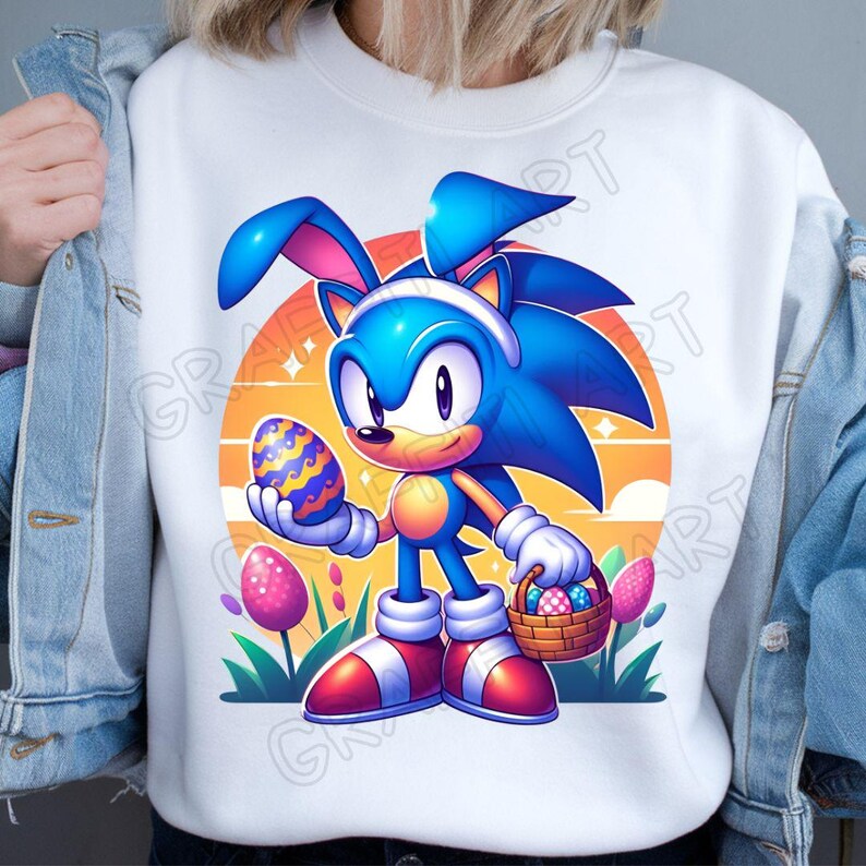 Sonic the Hedgehog Easter PNG, Sonic Easter Shirt Sublimation Design ...