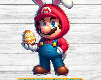 Super Mario Easter PNG: Kawaii Cartoon Clipart (digital Download) - Etsy
