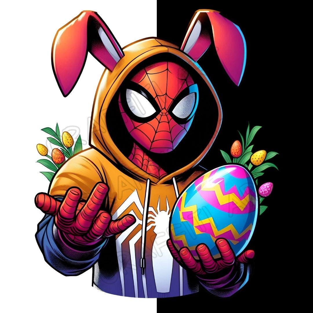 Spidey Easter PNG: Kids Cartoon Hero Clipart (digital Download) - Etsy