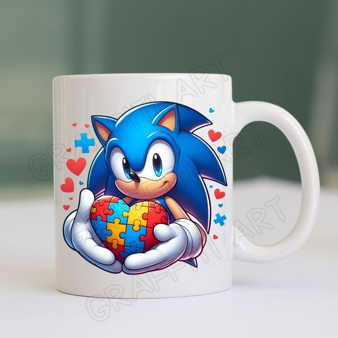 Sonic Autism Awareness PNG: Kids Cartoon Shirt Design (digital Download ...