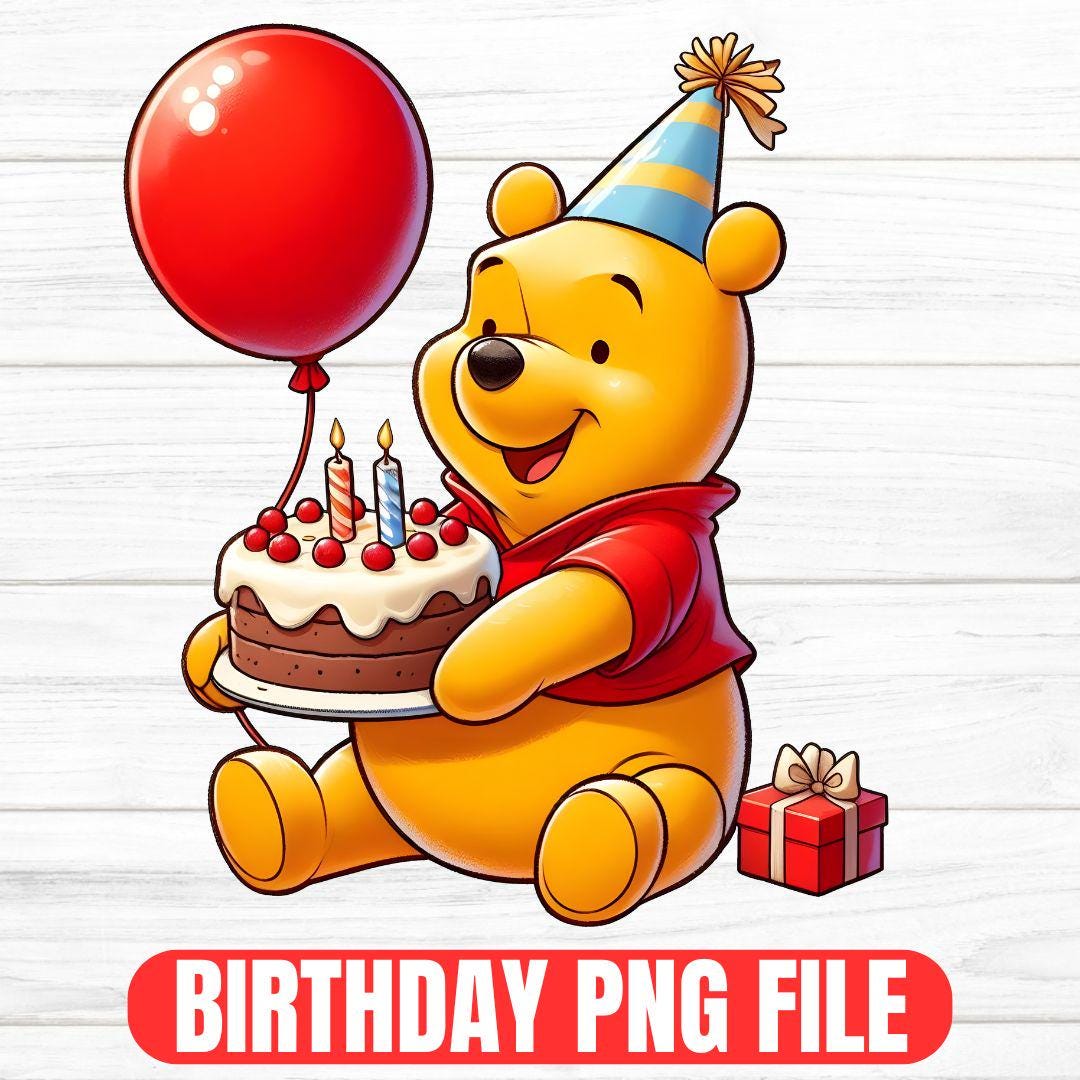 Vintage Winnie The Pooh Birthday Png Clipart Classic Pooh Bear
