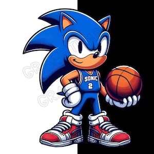 Sonic the Hedgehog Basketball PNG, Sonic Basketball Shirt Sublimation ...