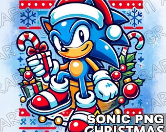 Sonic the Hedgehog Png, Christmas Sublimation Design, Christmas PNG ...