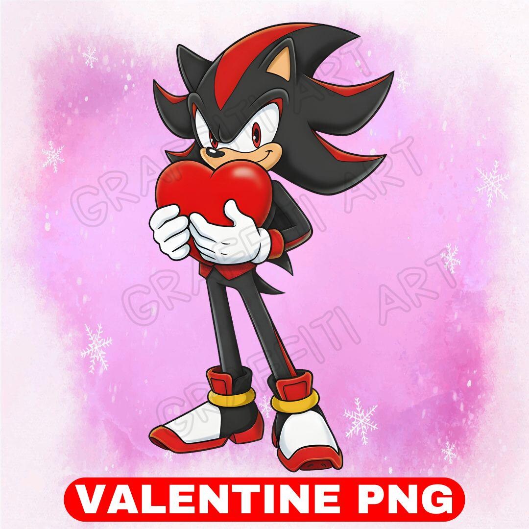 Valentine Sonic PNG: Kids Cartoon Sublimation Design (digital Download ...