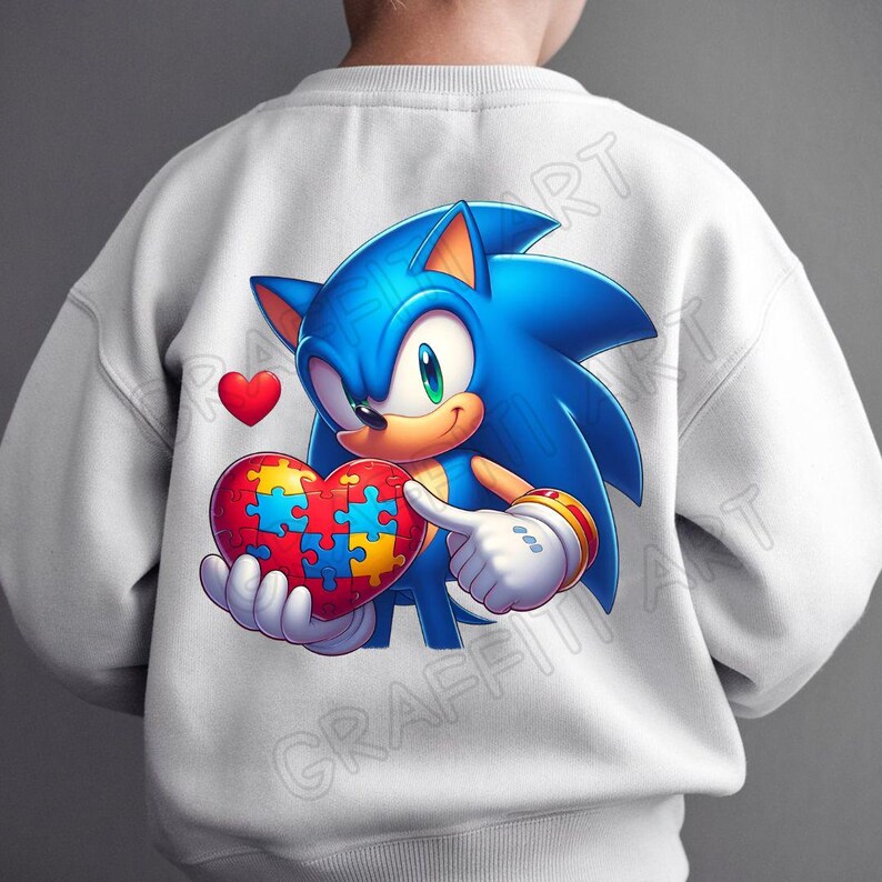 Sonic Autism Awareness PNG: Kids Cartoon Clipart (digital Download) - Etsy
