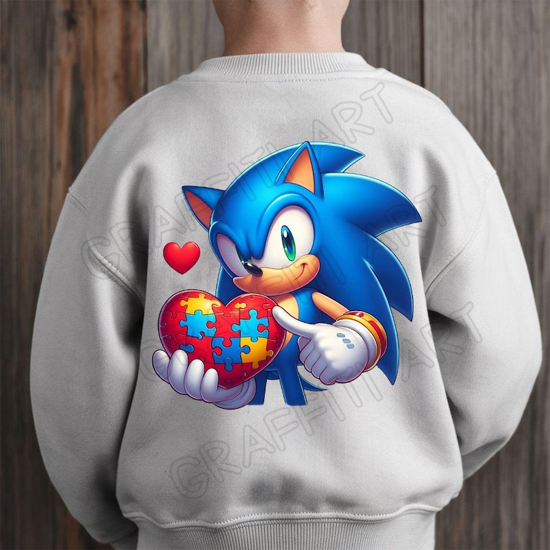 Sonic Autism Awareness PNG: Kids Cartoon Clipart (digital Download) - Etsy