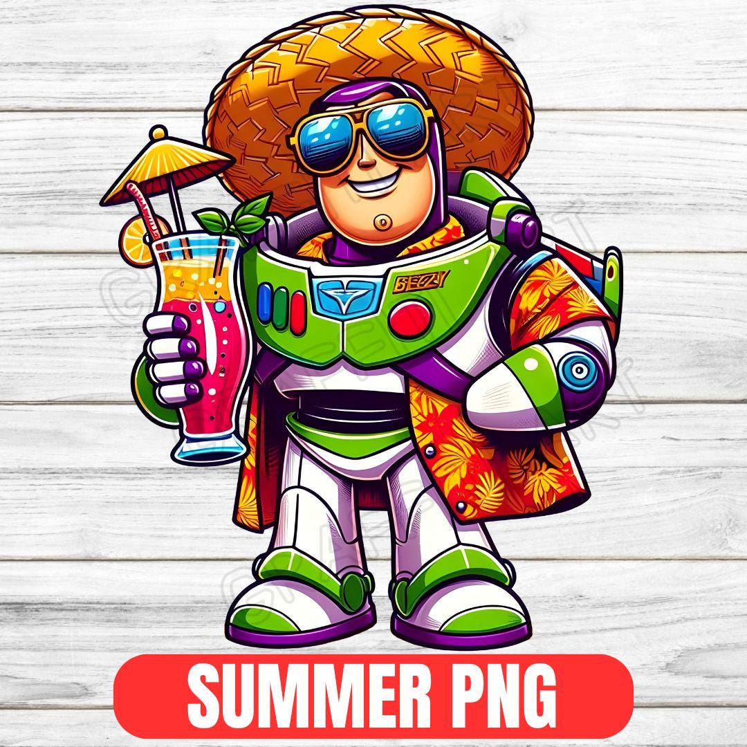 Toy Story Summer Buzz Png: Kids Cartoon Sublimation Design (digital ...