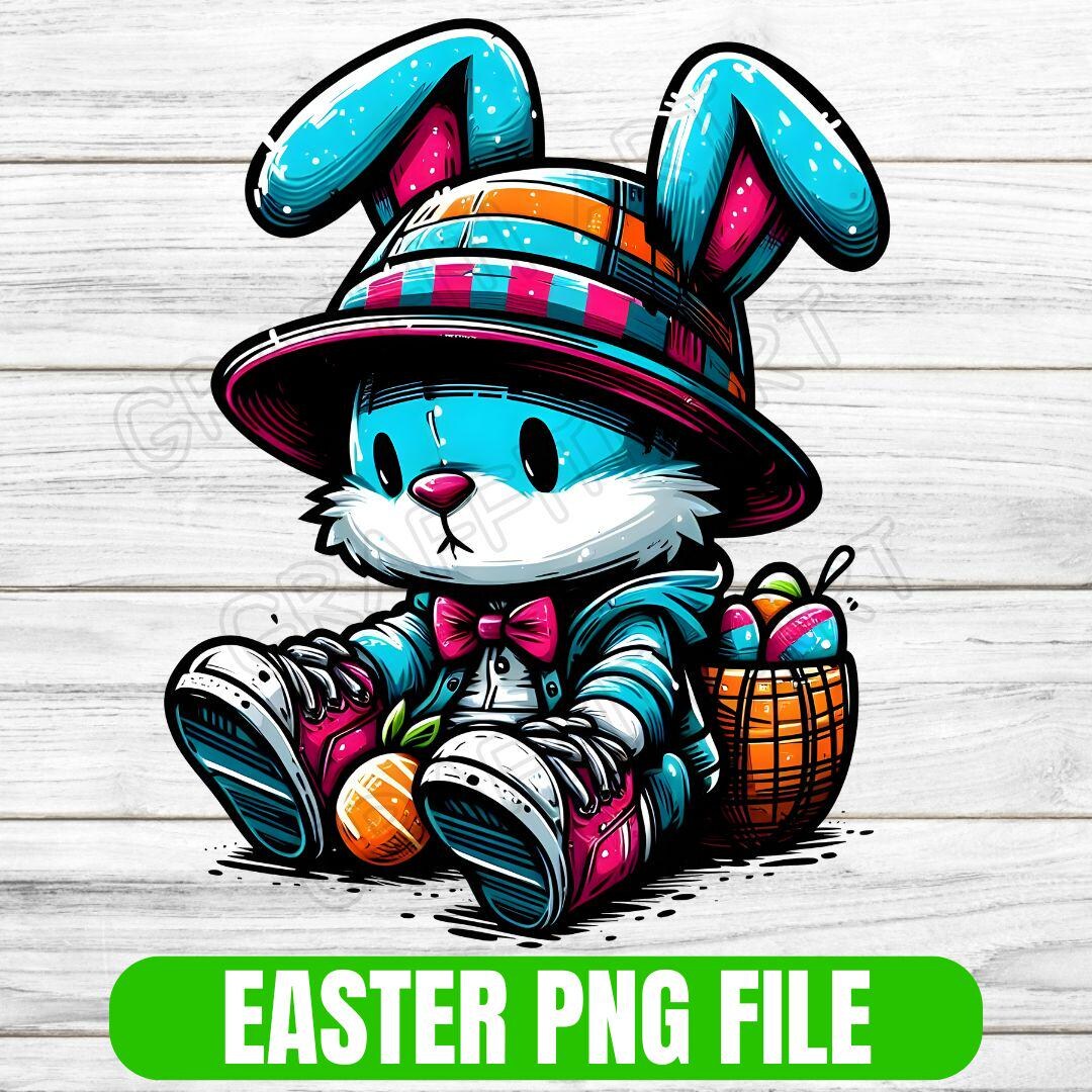 Streetwear Easter Bunny PNG, Trendy Easter Rabbit Clipart, Graffiti ...