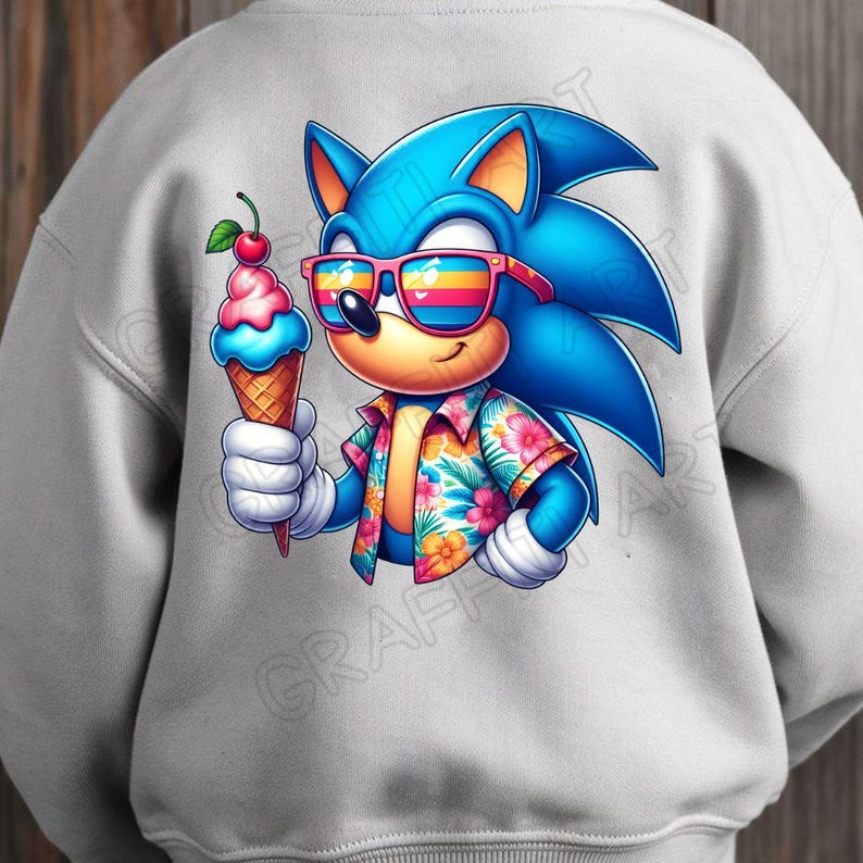 Sonic Summer PNG: Kids Cartoon Sublimation Design (digital Download) - Etsy