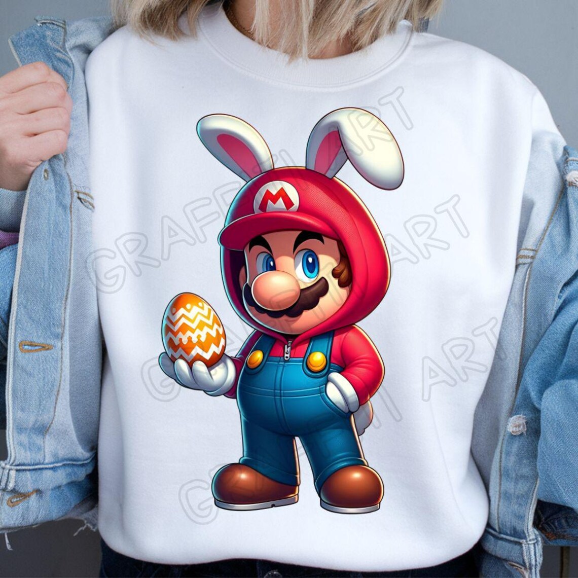 Super Mario Easter PNG: Kawaii Cartoon Clipart (digital Download) - Etsy