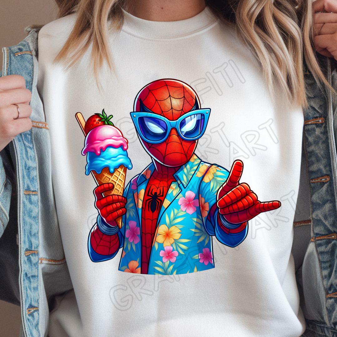 Spiderman Summer Vibes PNG: Kids Cartoon Sublimation Design (digital ...