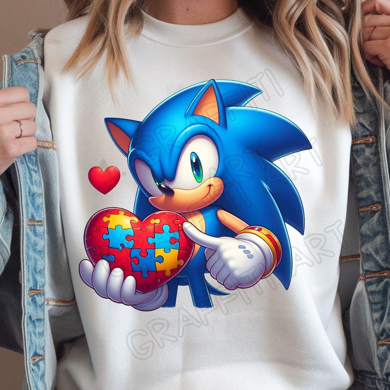 Sonic Autism Awareness PNG: Kids Cartoon Clipart (digital Download) - Etsy