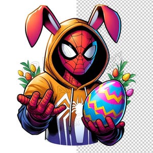 Spidey Easter PNG: Kids Cartoon Hero Clipart (digital Download) - Etsy