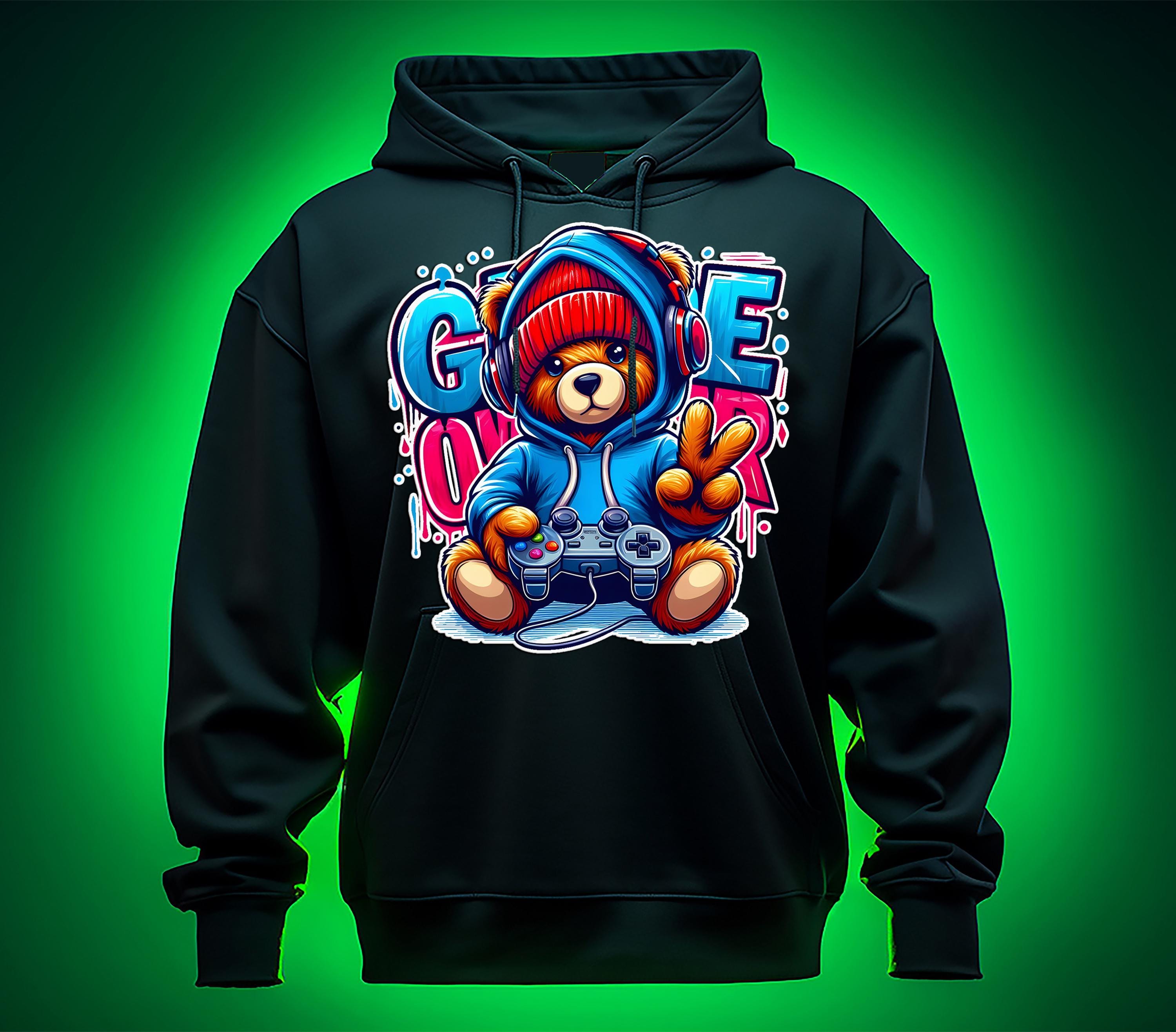 Gaming Teddy Bear PNG: Game Over Controller Clipart (digital Download ...