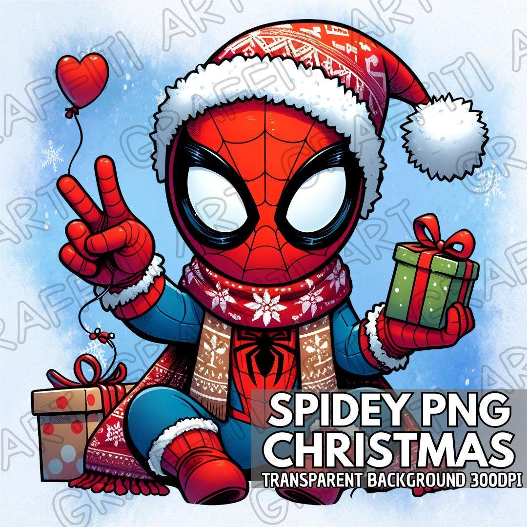 Spiderman Png, Spiderman Christmas Png, Merry Christmas Png, Kids ...