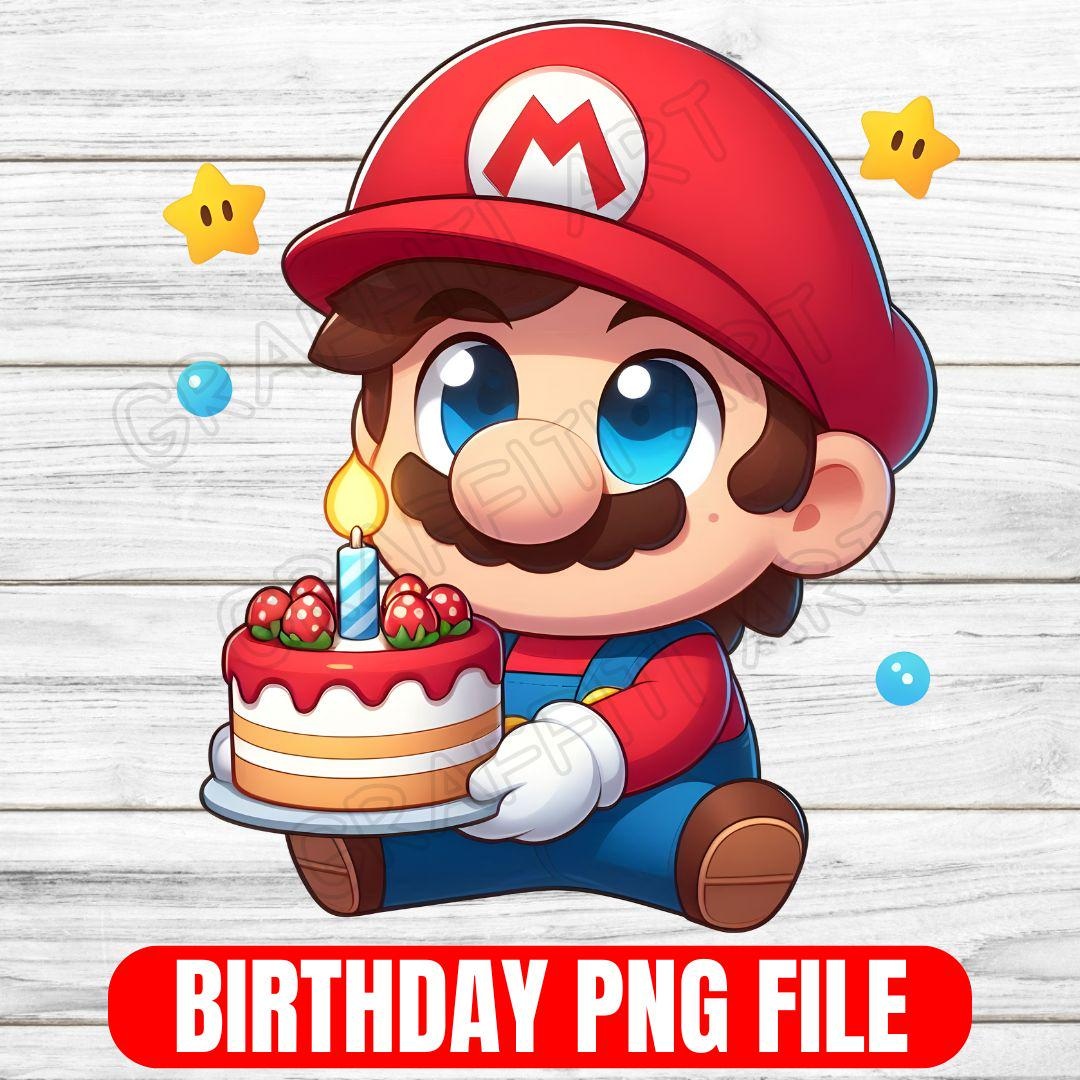 Mario Birthday PNG, Kids Cartoon (digital Download - Etsy
