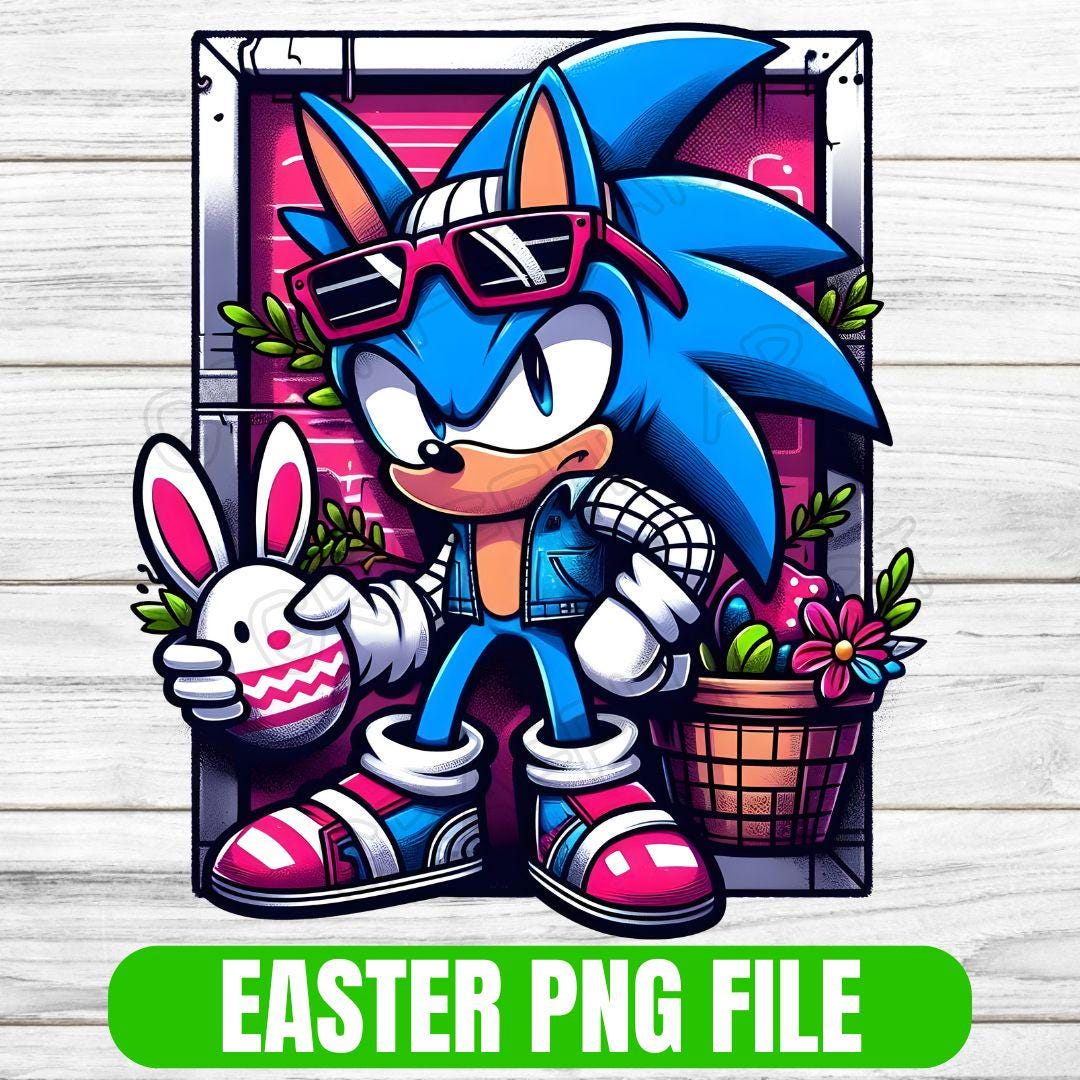 Graffiti Sonic the Hedgehog Easter PNG, Sonic Easter Shirt Sublimation ...