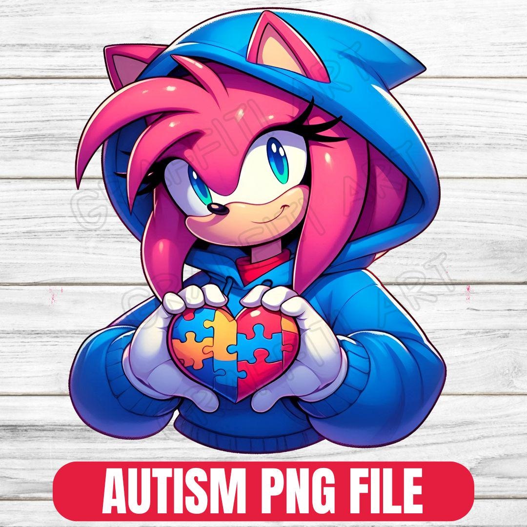 Sonic Autism Awareness PNG: Shirt Design Clipart (digital Download) - Etsy