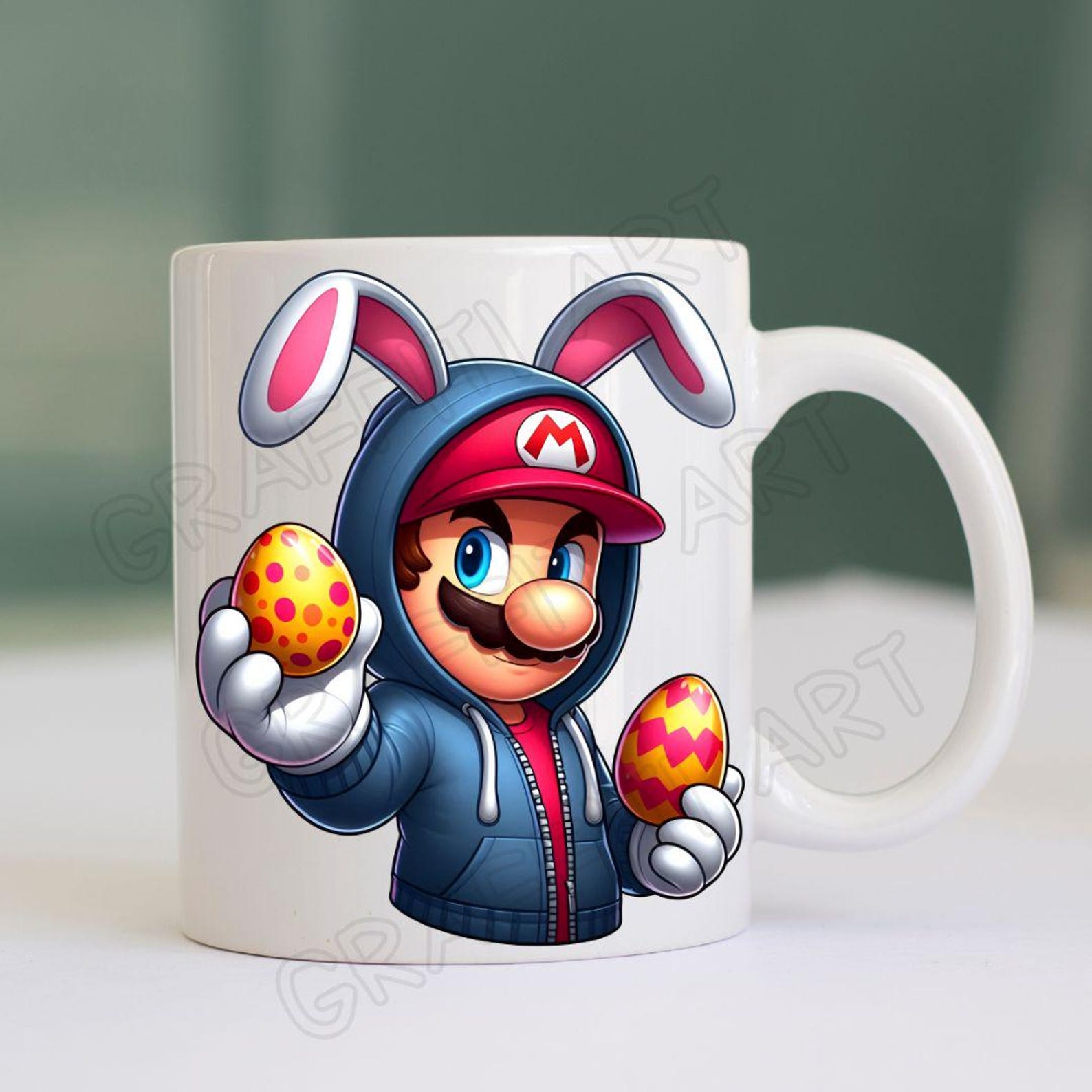 Super Mario Easter PNG: Kawaii Cartoon Clipart (digital Download) - Etsy