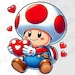 Toad Valentine PNG: Super Mario Kids Cartoon (digital Download) - Etsy