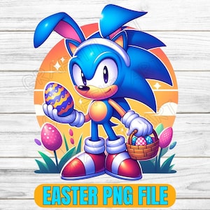 Sonic the Hedgehog Easter PNG, Sonic Easter Shirt Sublimation Design ...
