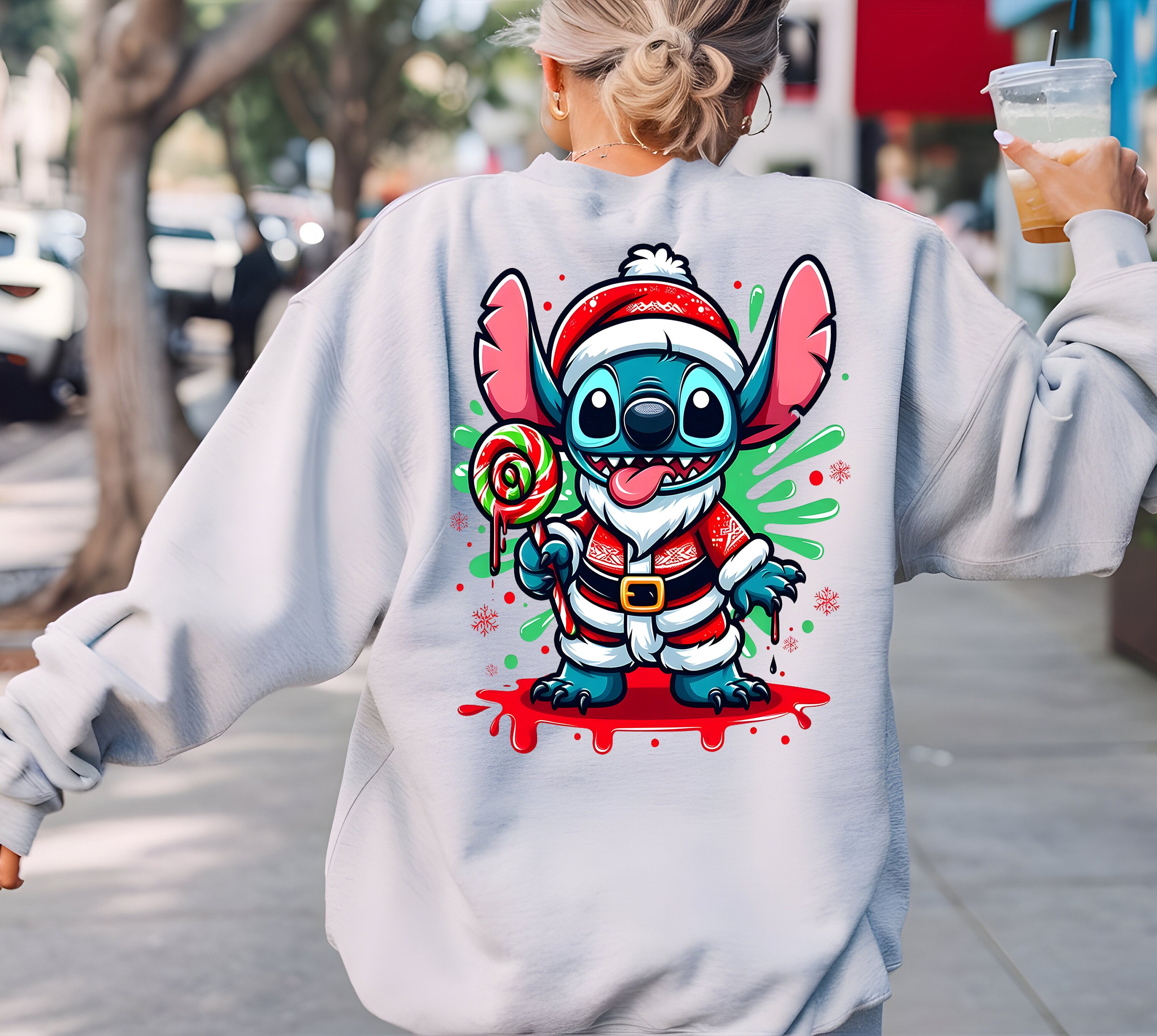 Christmas Lilo Stitch Graffiti Design: Merry Christmas T-shirt PNG ...