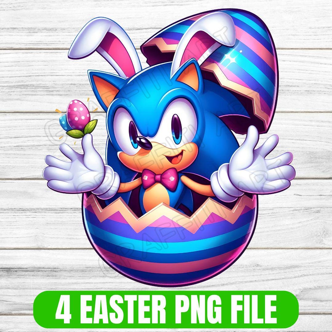 4 Sonic the Hedgehog Easter PNG, Sonic Easter Shirt Sublimation Design ...
