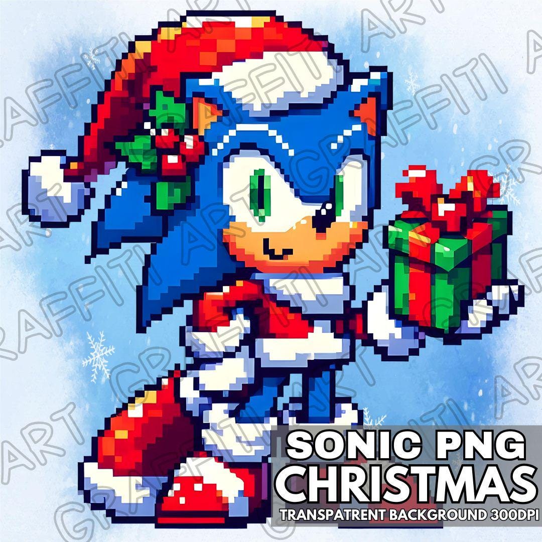 Sonic the Hedgehog Png, Christmas Sublimation Design, Christmas PNG ...