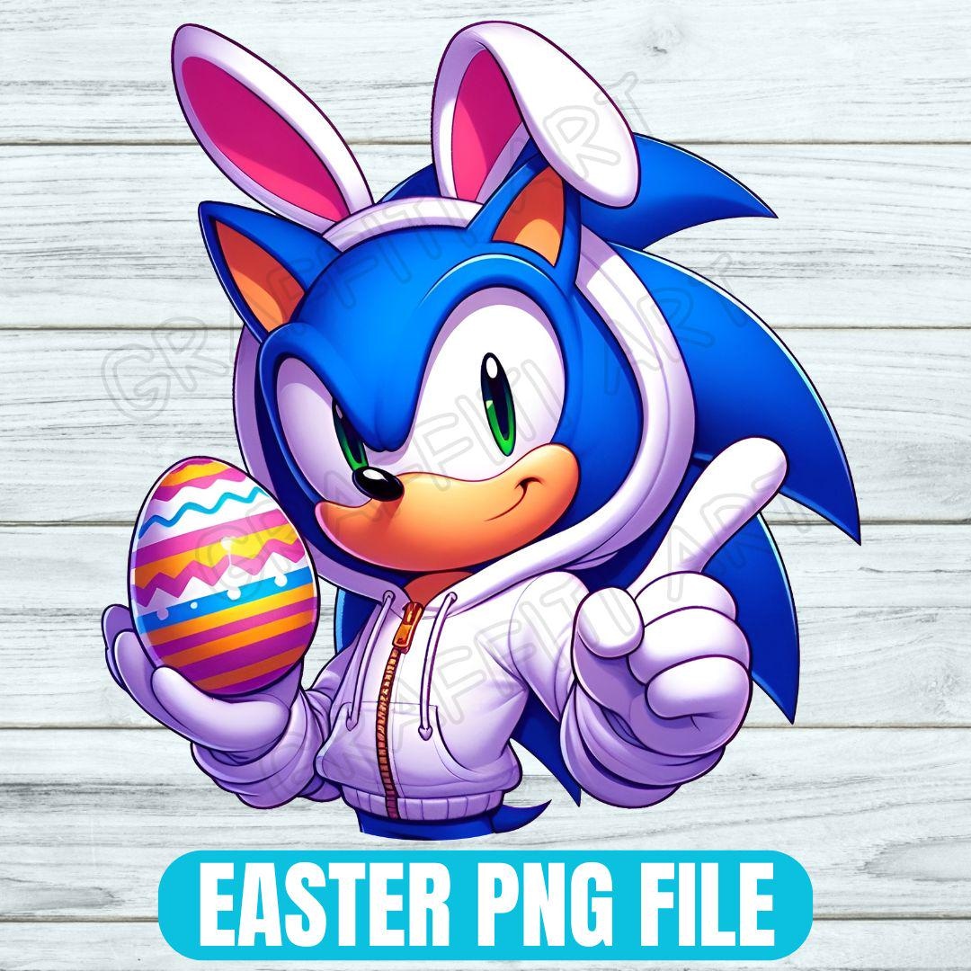 Buy Easter PNG, Sonic the Hedgehog Easter PNG, Sonic Easter Shirt ...