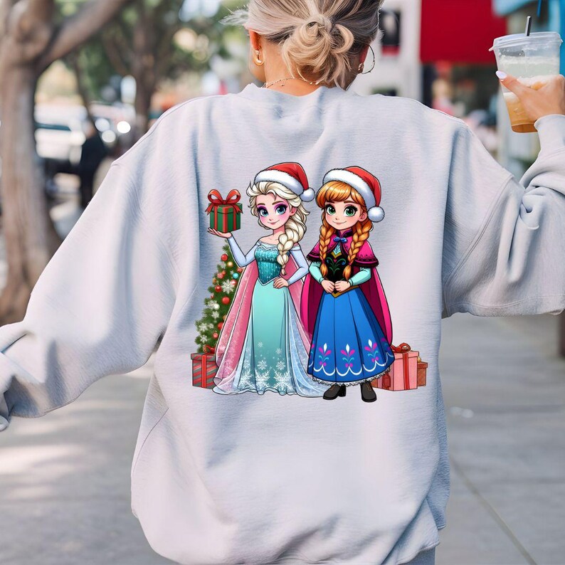 Frozen Christmas PNG: Elsa i Anna – kreskówka (pobieranie cyfrowe ...