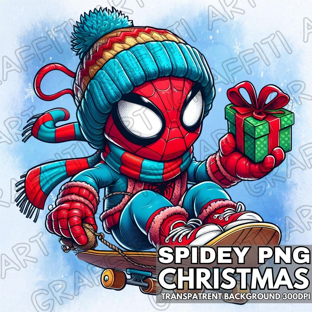 Spiderman Christmas Png, Spiderman Png, Merry Christmas Png, Kids ...