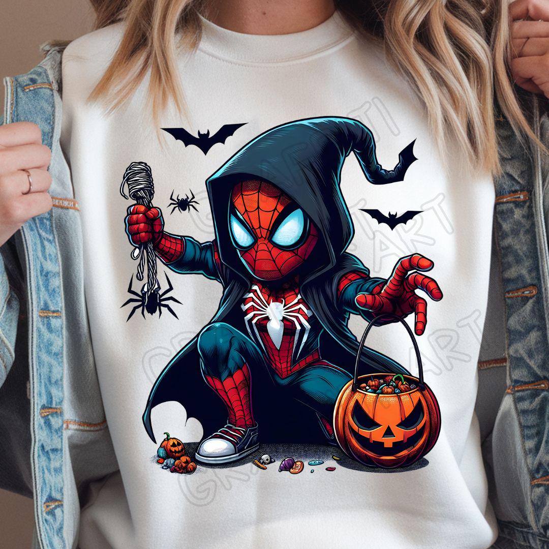 Kids Cartoon Superhero Halloween PNG: Shirt Sublimation Design (digital ...