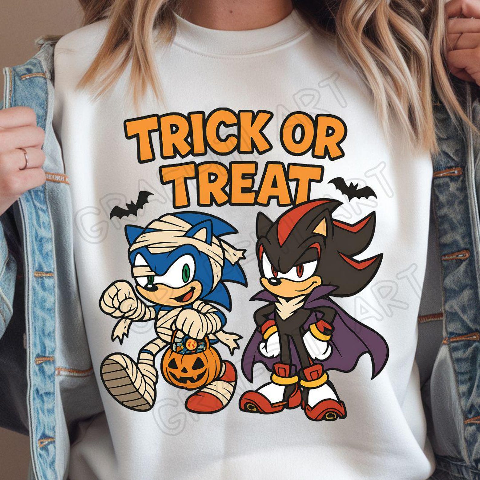 Sonic Halloween PNG: Trick or Treat Sublimation Design - Etsy