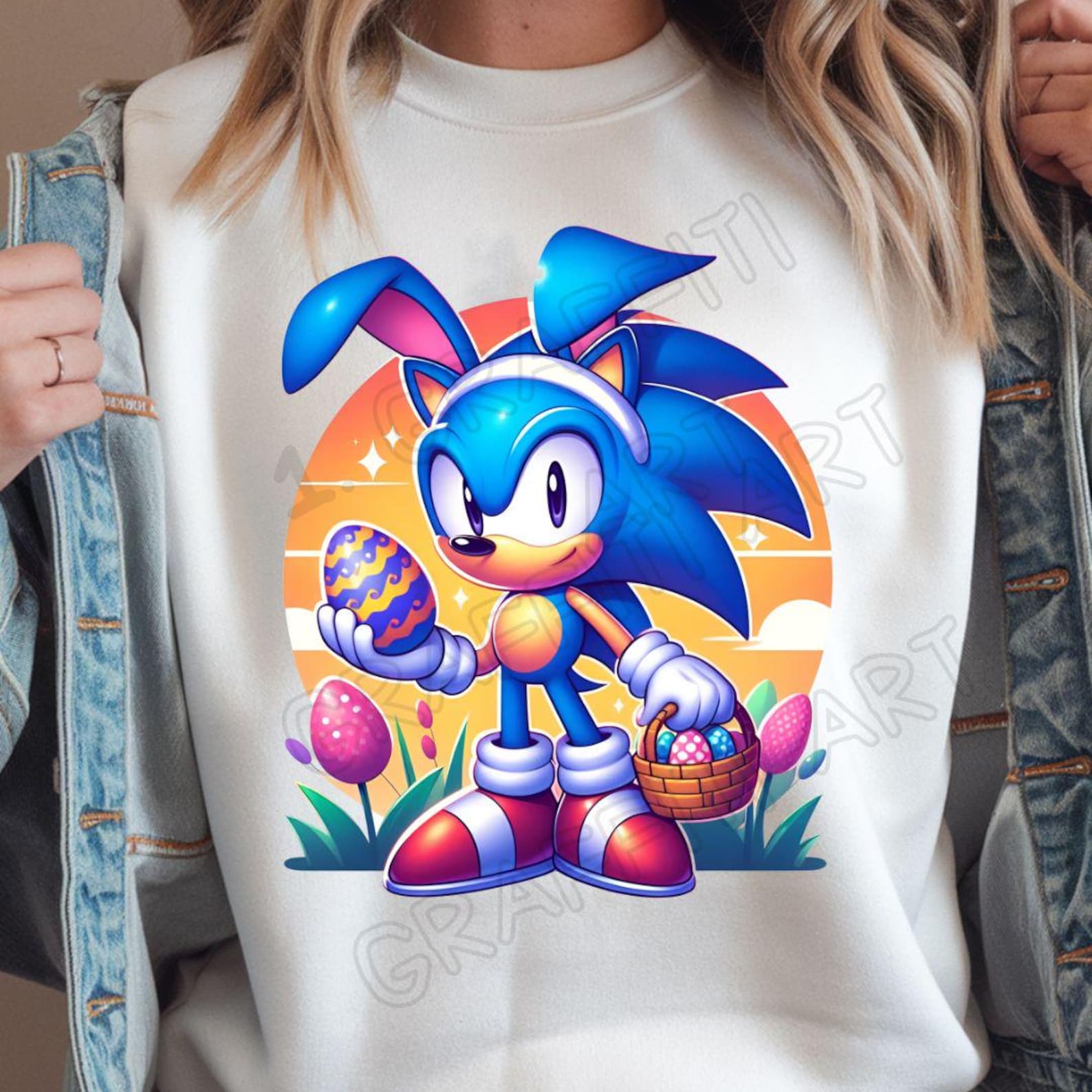 Sonic the Hedgehog Easter PNG, Sonic Easter Shirt Sublimation Design ...