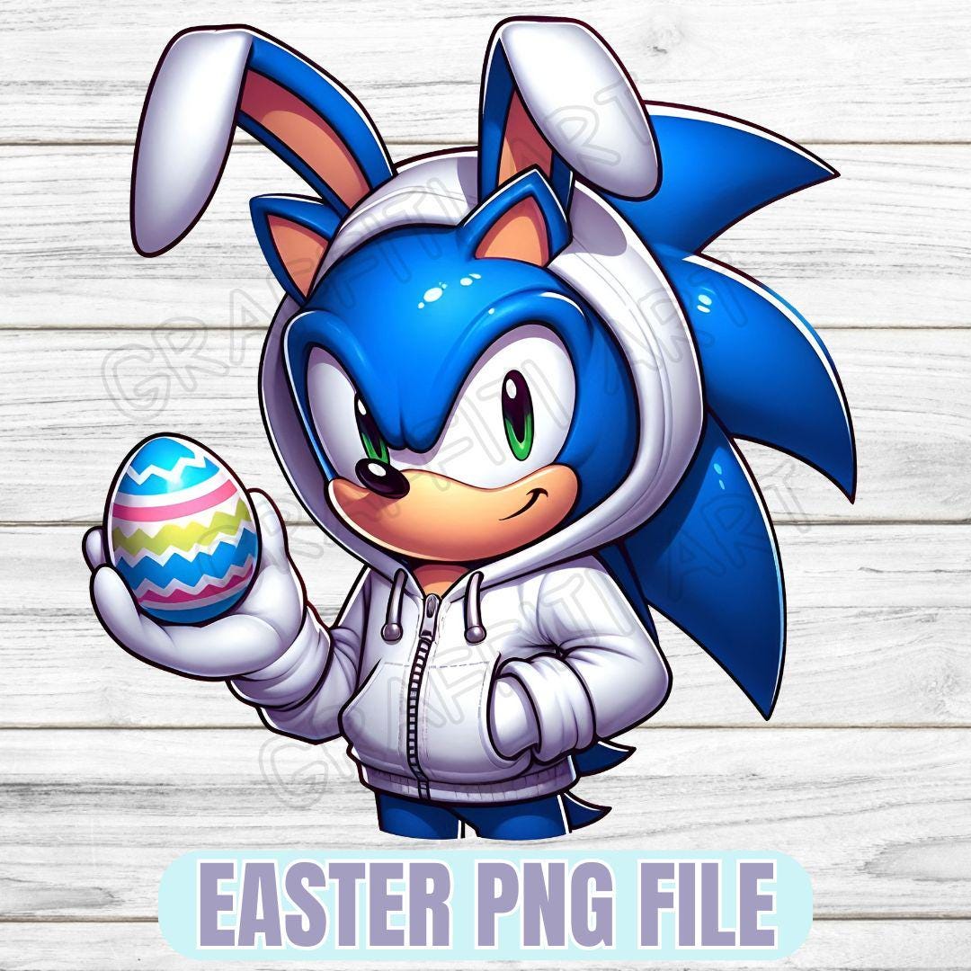 Kawaii Easter PNG, Sonic the Hedgehog Easter PNG, Sonic Easter Shirt ...