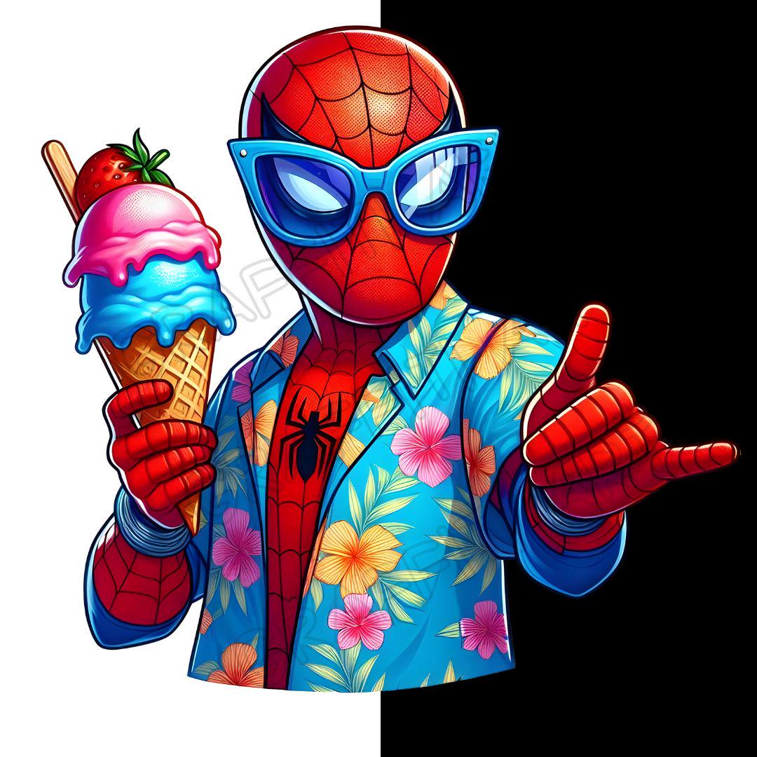 Spiderman Summer Vibes PNG: Kids Cartoon Sublimation Design (digital ...