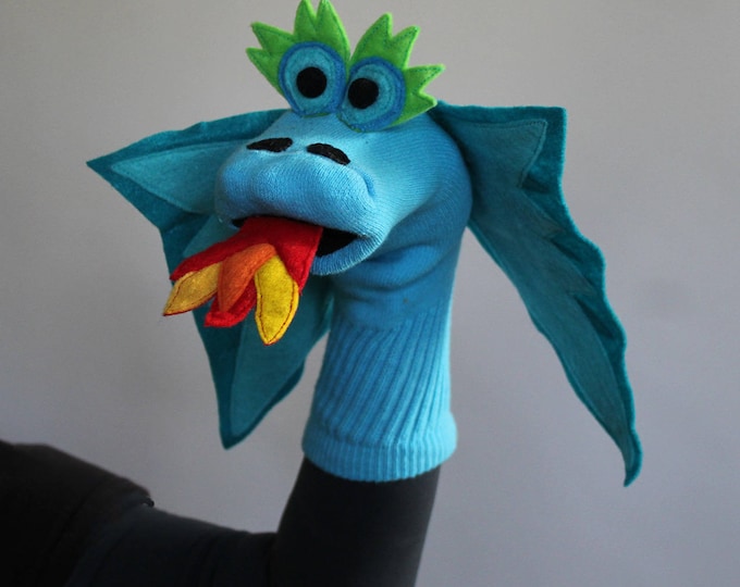 Museum Quality Turquoise Dragon Puppet, Removable Fire, Myth, Magic for ...
