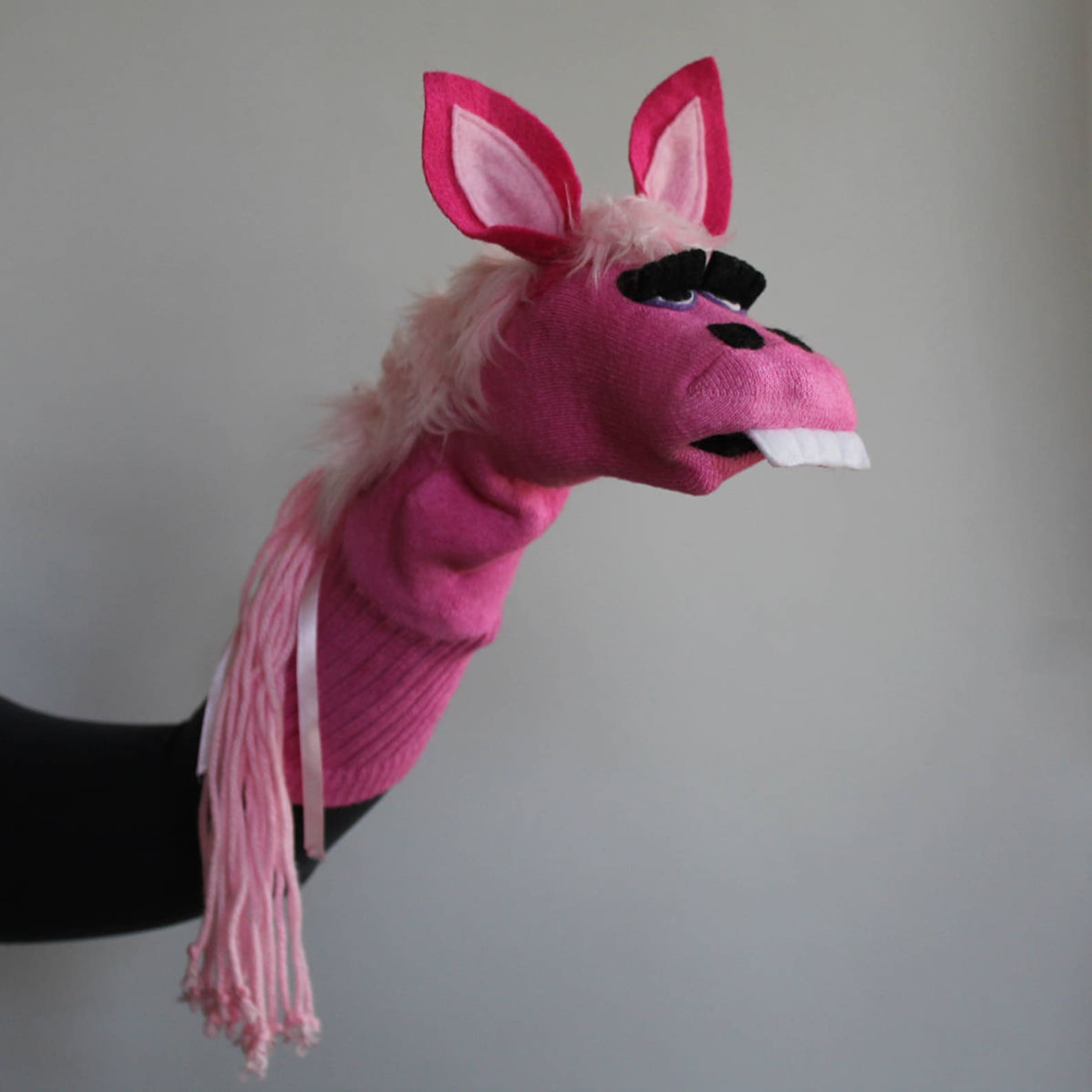 Handmade Pink Pony Artisan Sock Puppet Museum Quality - Etsy