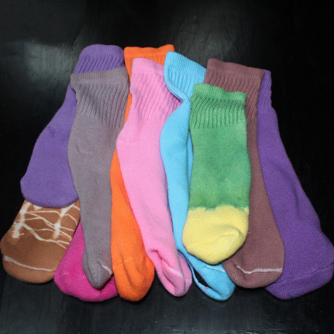 10 Colorful, Sock Puppet Socks With or Without Mouths. Cotton Crew in ...