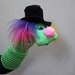 Classic REAL Sock Puppet "sammy" With Rainbow Hair & Attached, Felt Top ...
