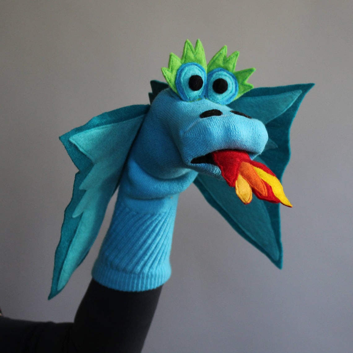 Museum Quality Turquoise Dragon Puppet, Removable Fire, Myth, Magic for ...