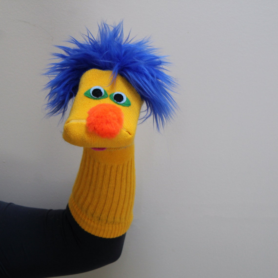 Luxury, Classic Sock Puppet "sammy" in Yellow With Moving Mouth, Cotton ...
